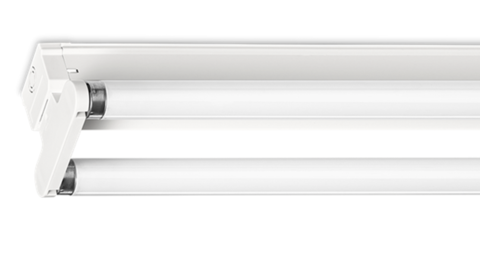 Mounting bar with 2x20 watt LED tubes